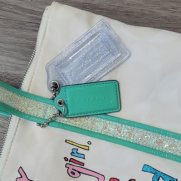 Coach | Bags | Coach Poppy Is Love Glam Spotlight Script Sequin ...